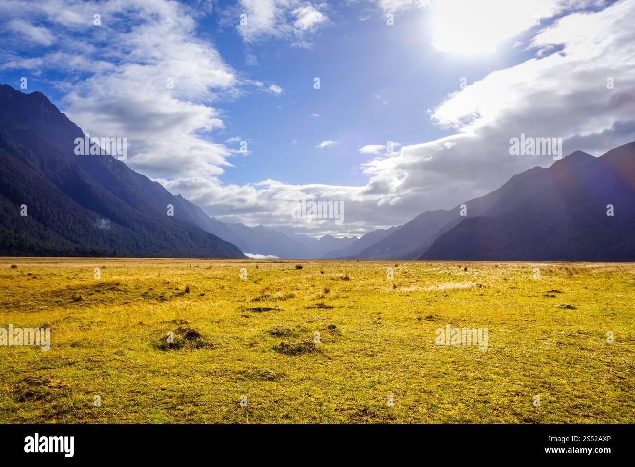 Fiordland national park mountain landscape, New Zealand. Fiordland ...