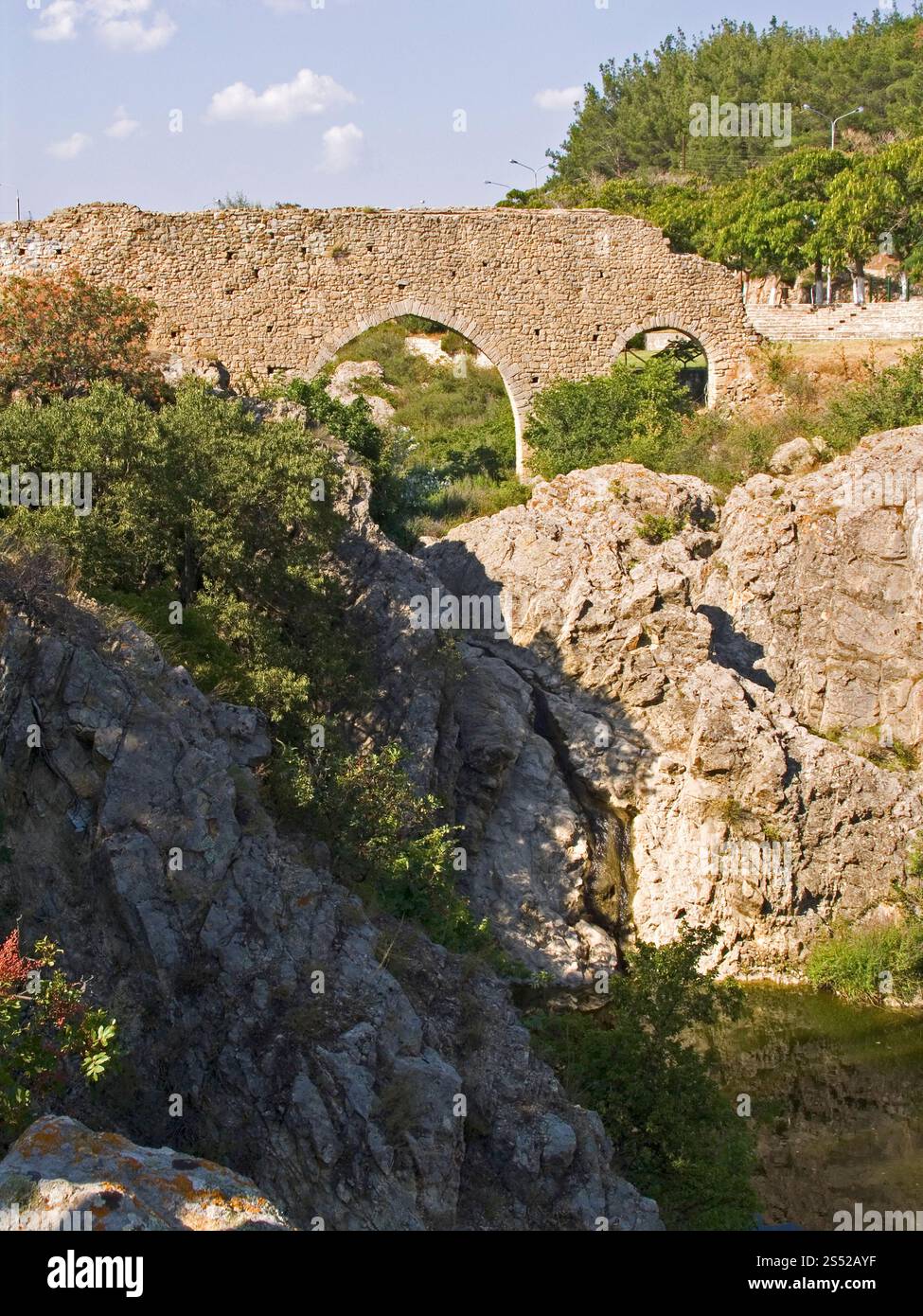 europe, greece, thrace, village of feres, ancient bridge Stock Photo ...