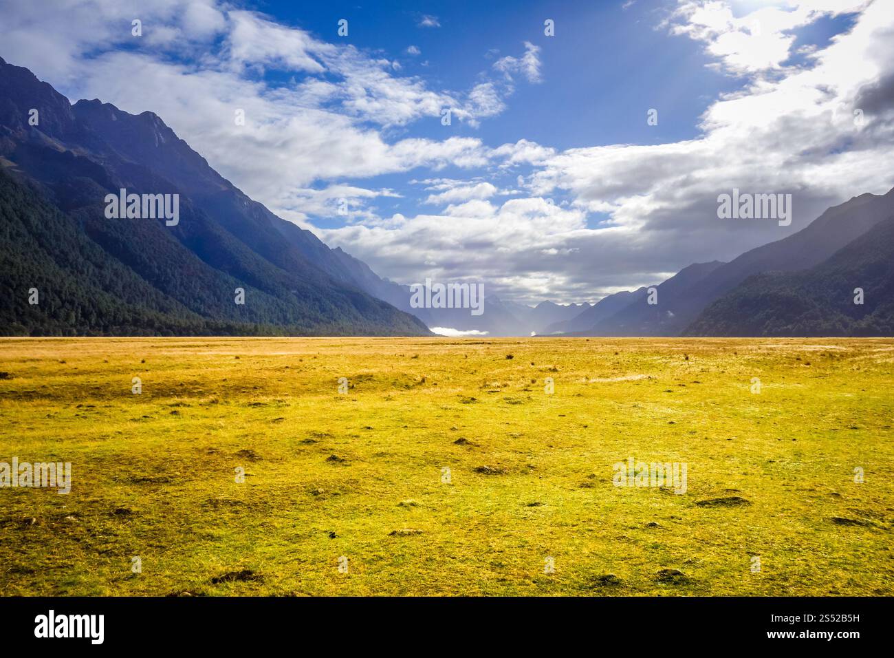 Fiordland national park mountain landscape, New Zealand. Fiordland ...