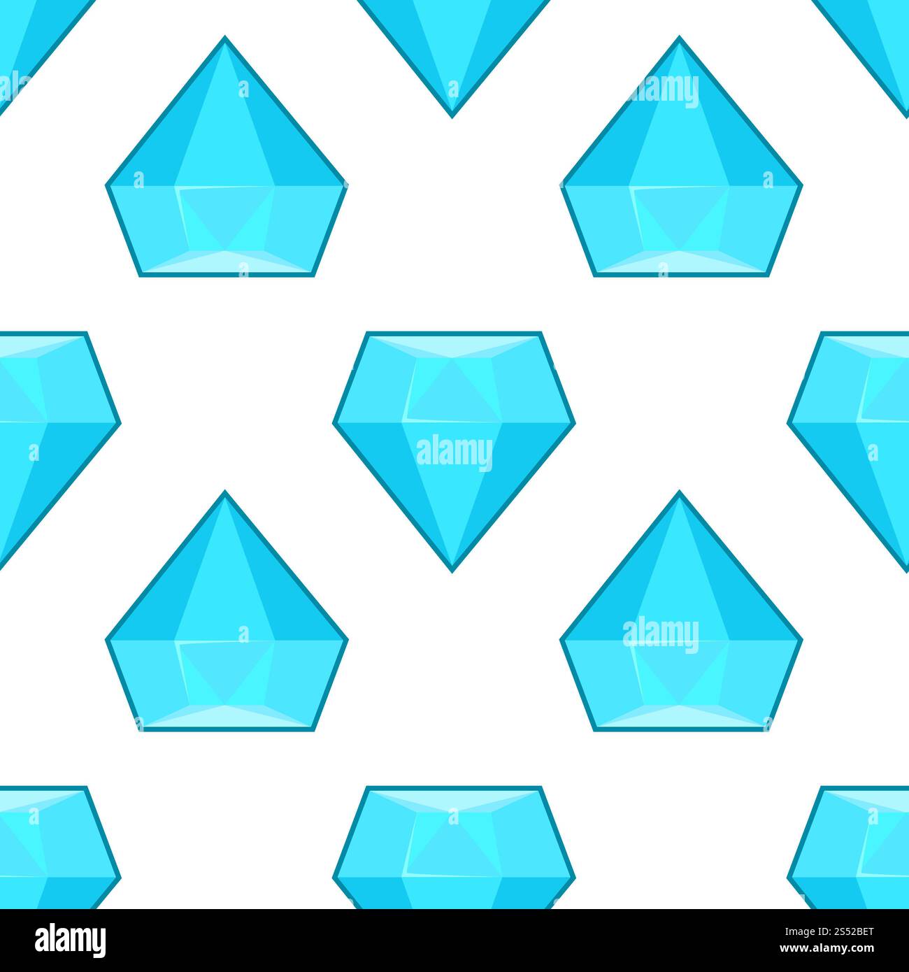 Vector blue diamonds seamless pattern. Background with geometric stone ...