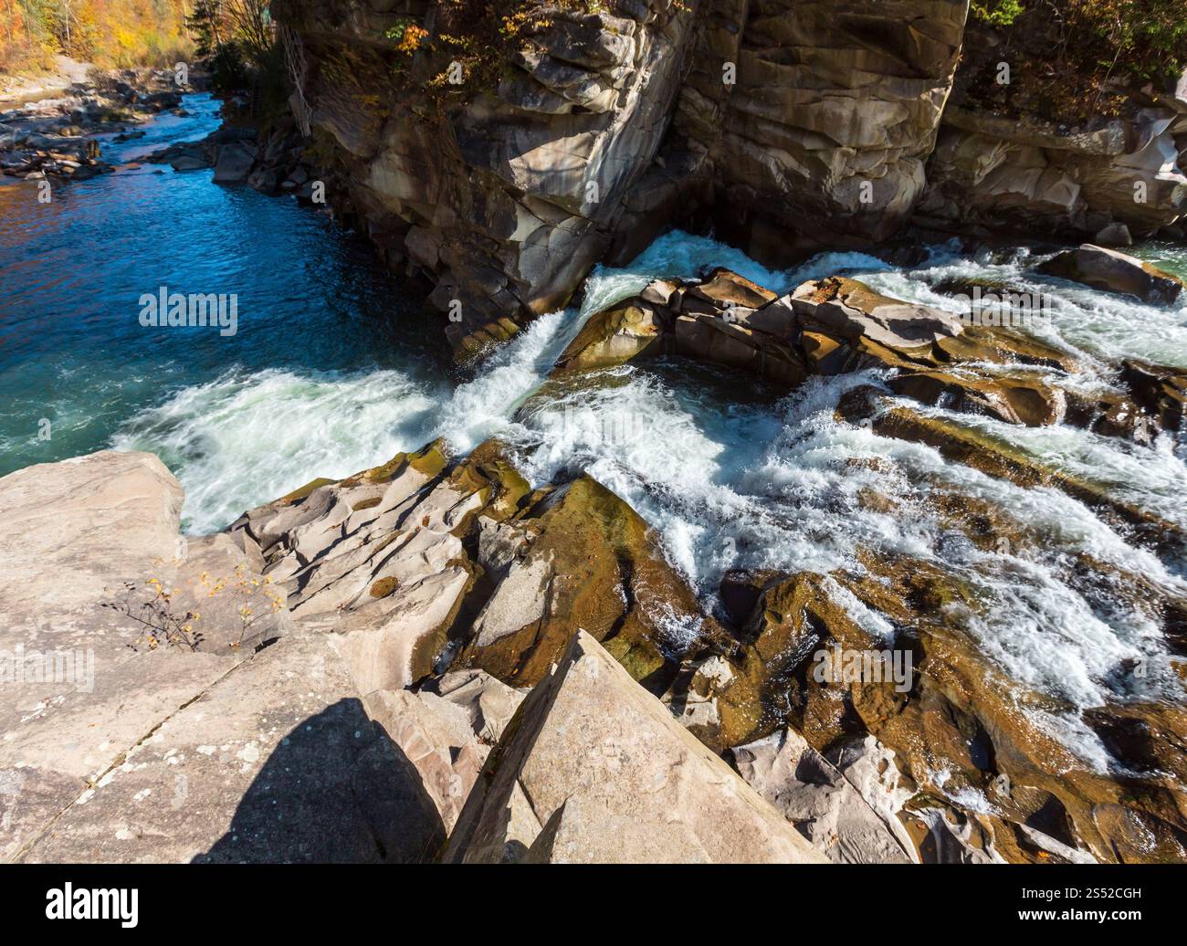 Probiy waterfall on the Prut River, in Yaremche City, Ivano-Frankivsk ...