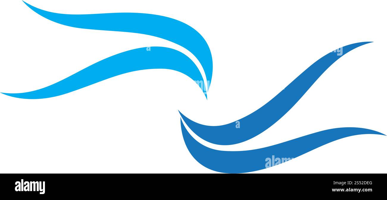 Water Wave symbol and icon Logo Template vector Stock Vector Image ...
