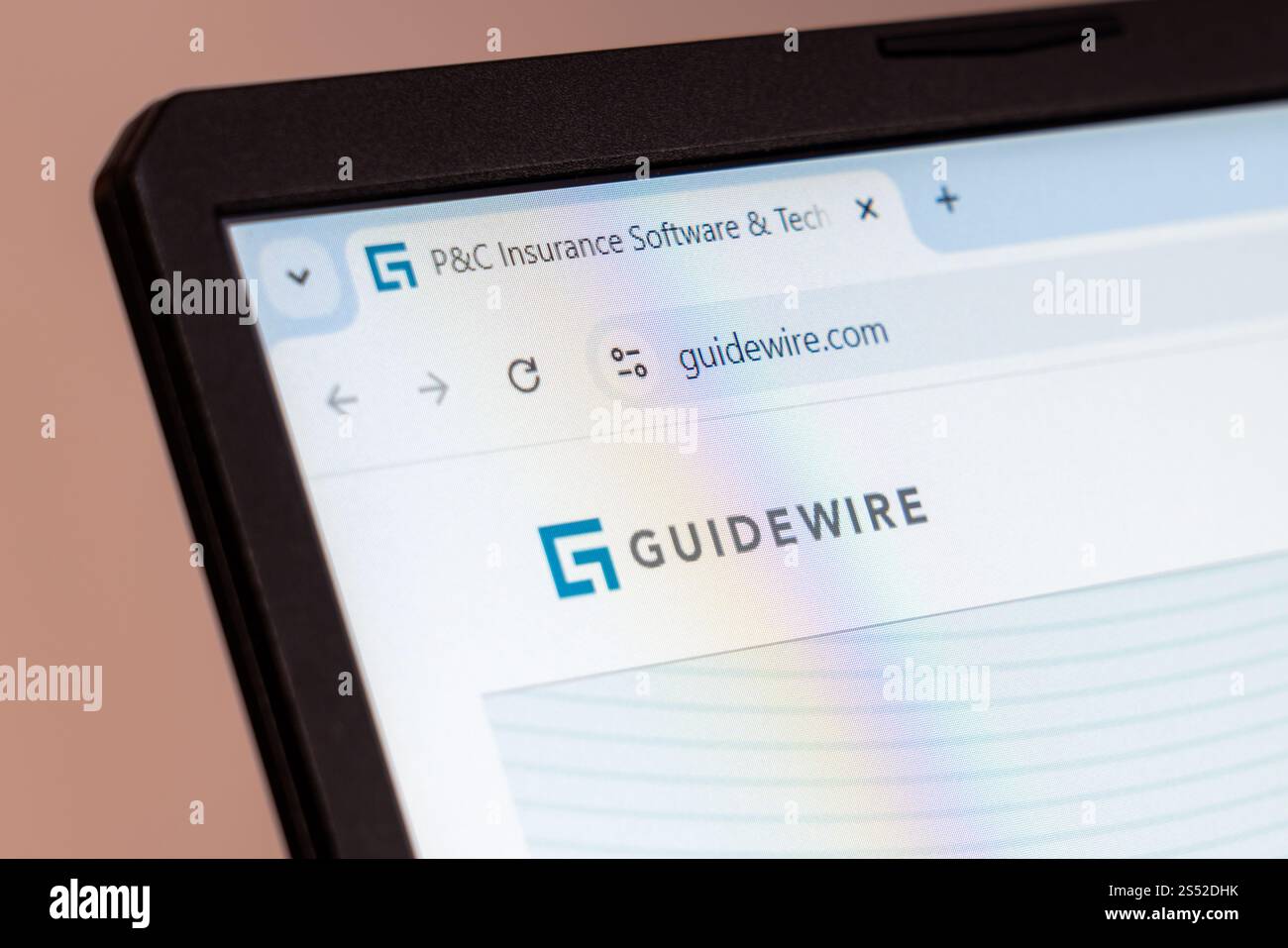 New York, USA - January 10, 2025: Guidewire insurance software and ...