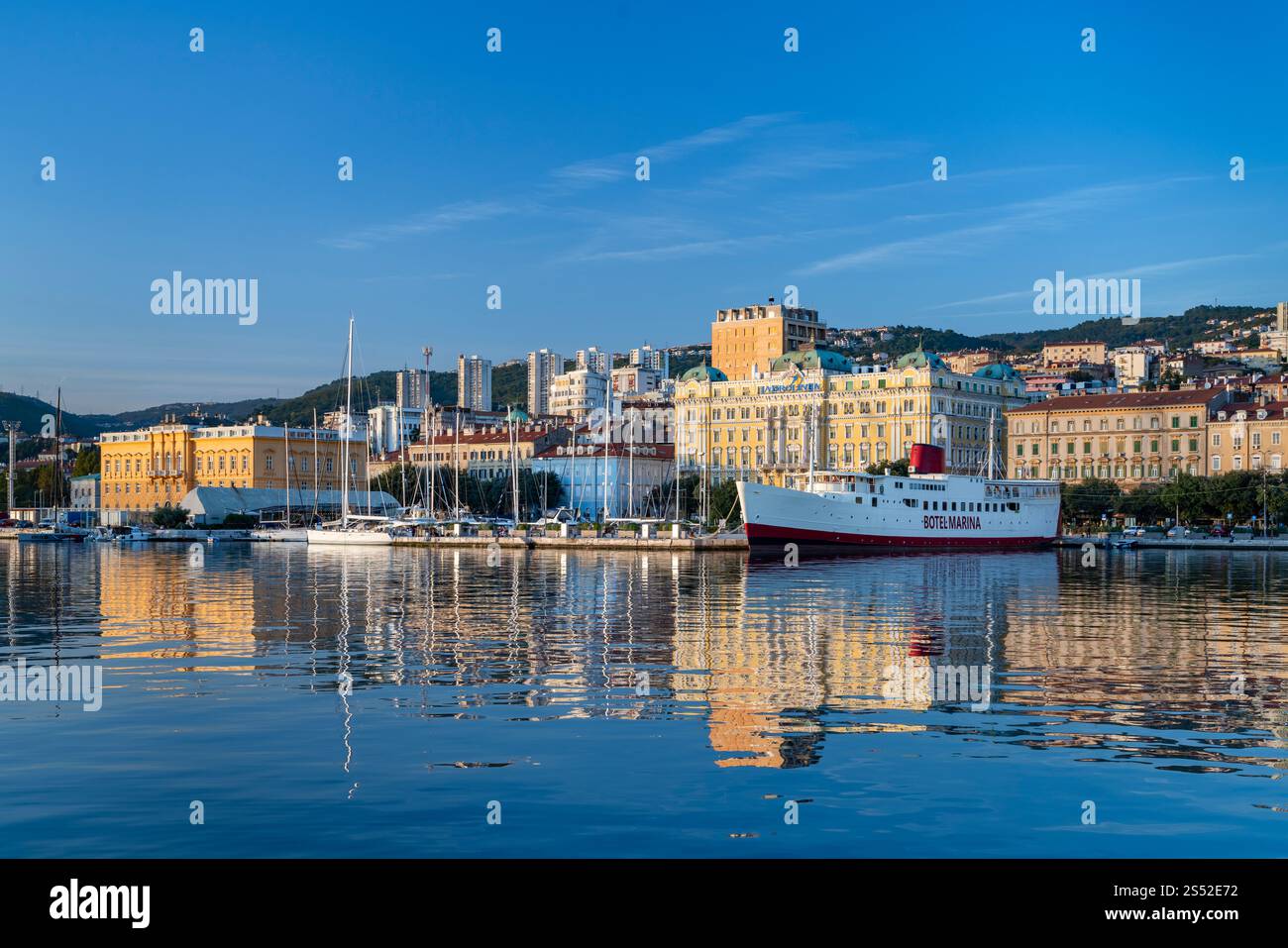 The marina and commercial port at Rijeka, Croatia, Europe Stock Photo ...
