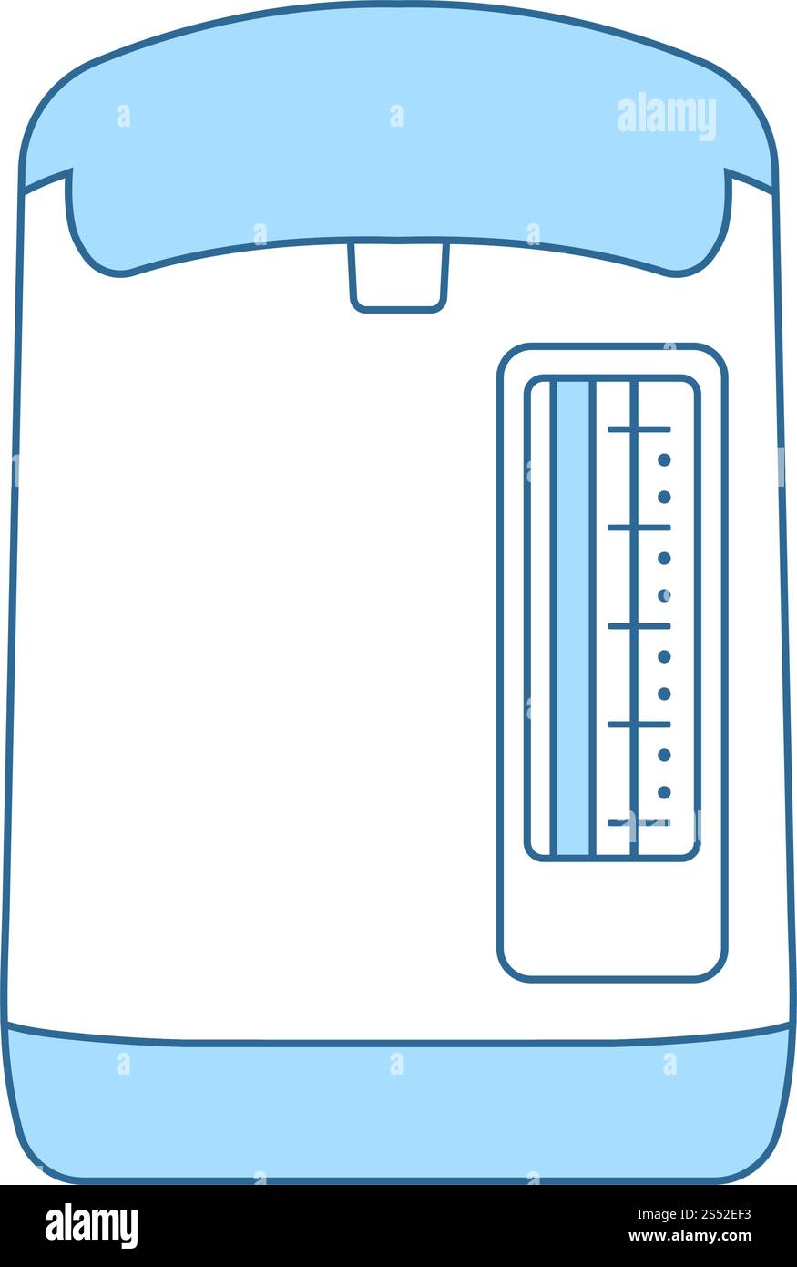 Kitchen Electric Kettle Icon. Thin Line With Blue Fill Design. Vector ...