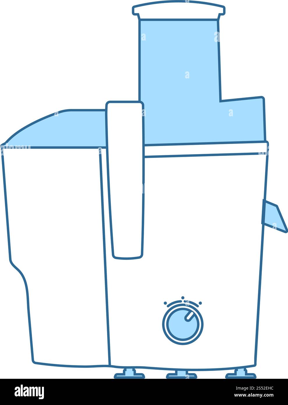 Juicer Machine Icon. Thin Line With Blue Fill Design. Vector ...