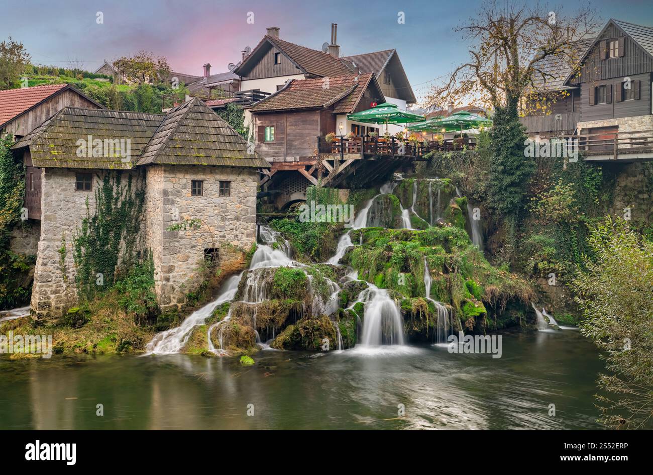 The waterfalls at Rastoke, Croatia, Europe Stock Photo - Alamy