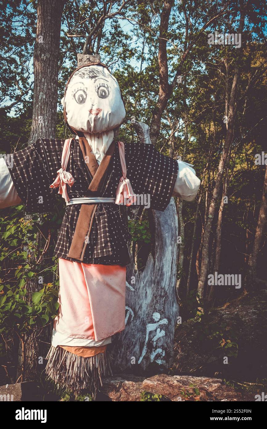 Japanese traditional scarecrow in Nara Park, Japan. Japanese scarecrow ...