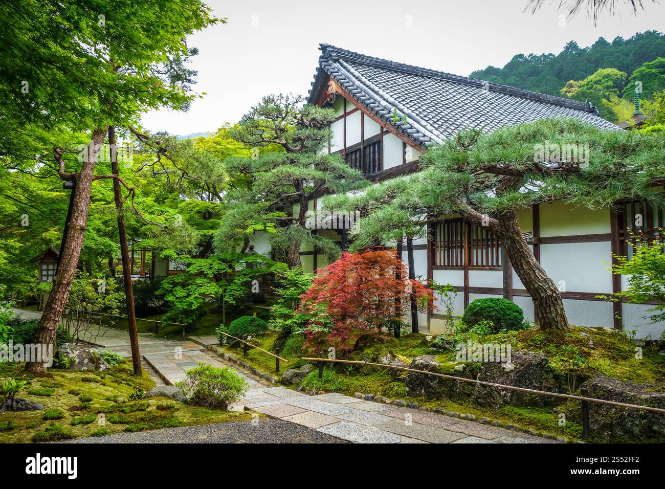 Jojakko-ji Shrine temple in Arashiyama bamboo forest, Kyoto, Japan ...