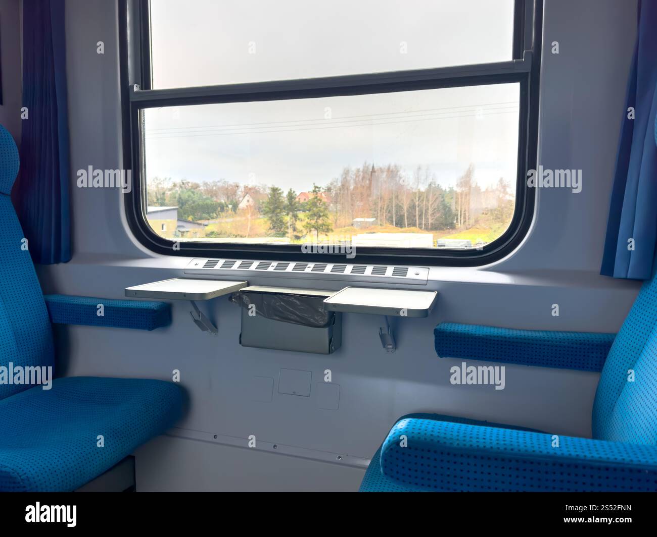 Interior of train. On the photo is interior of the train cabin Stock ...