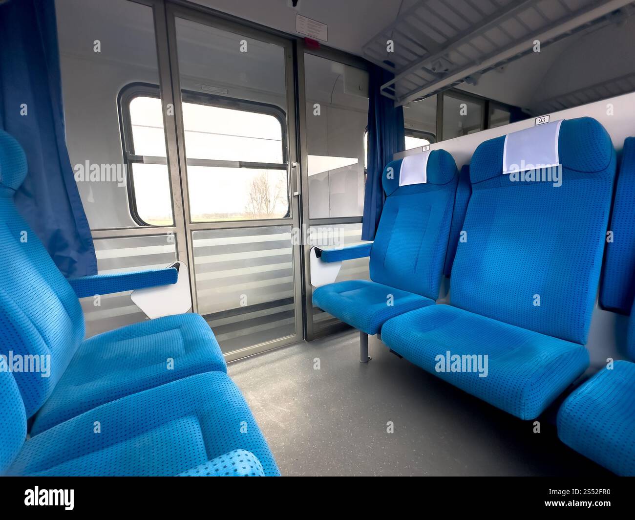 Interior of train. On the photo is interior of the train cabin Stock ...