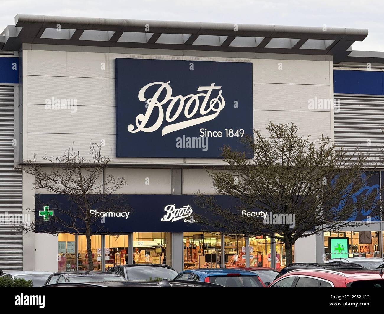 Boots Store Front in Aintree Merseysidey Stock Photo - Alamy