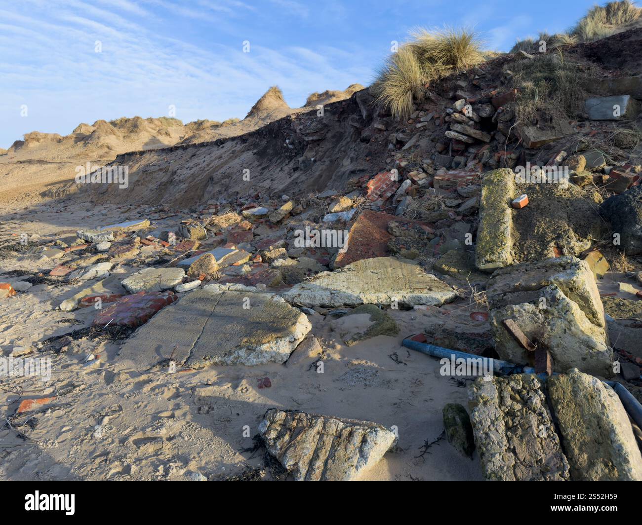 Sand Dune Erosion at Formby Mersyside UK Stock Photo - Alamy