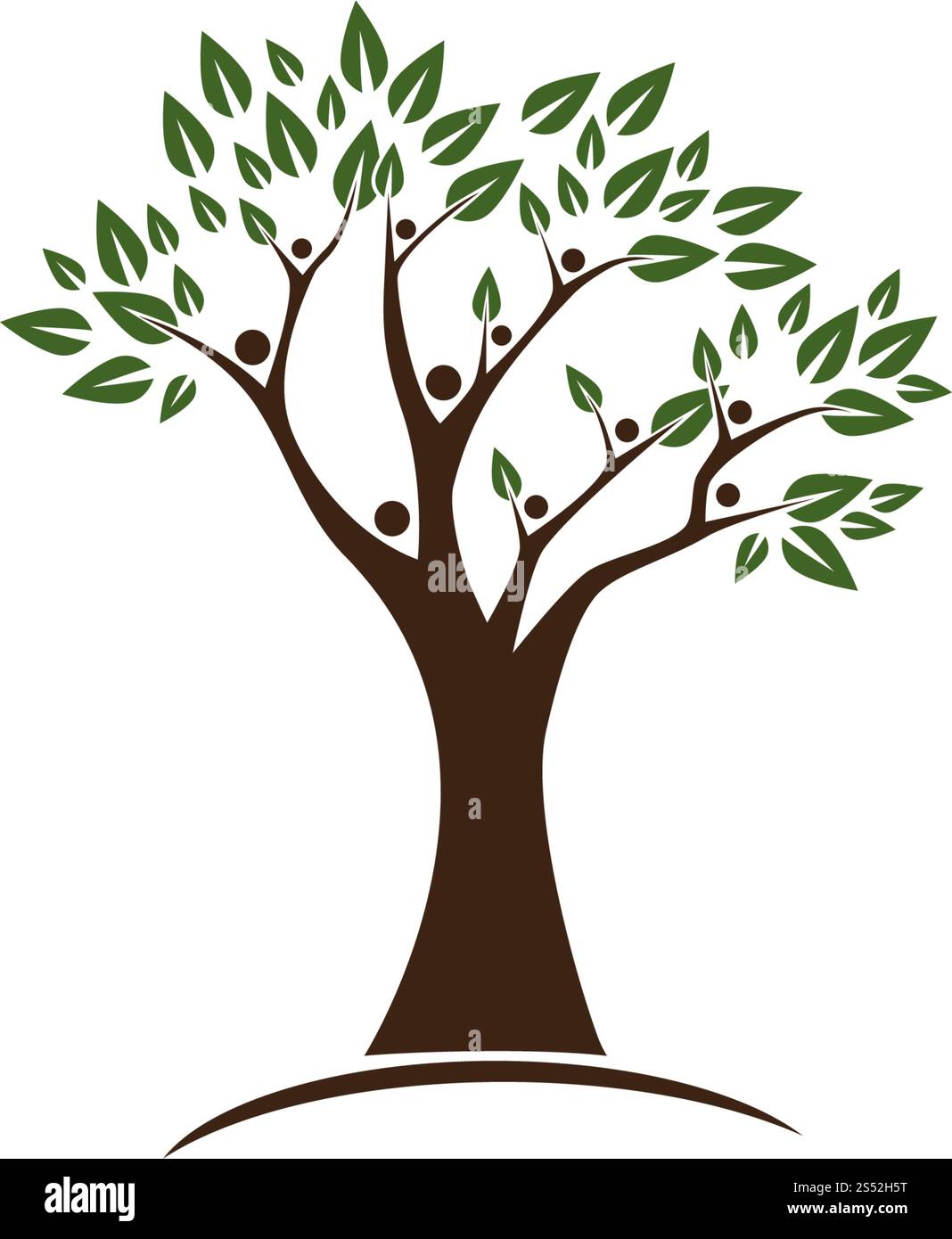 family tree logo template vector illustration Stock Vector Image & Art ...
