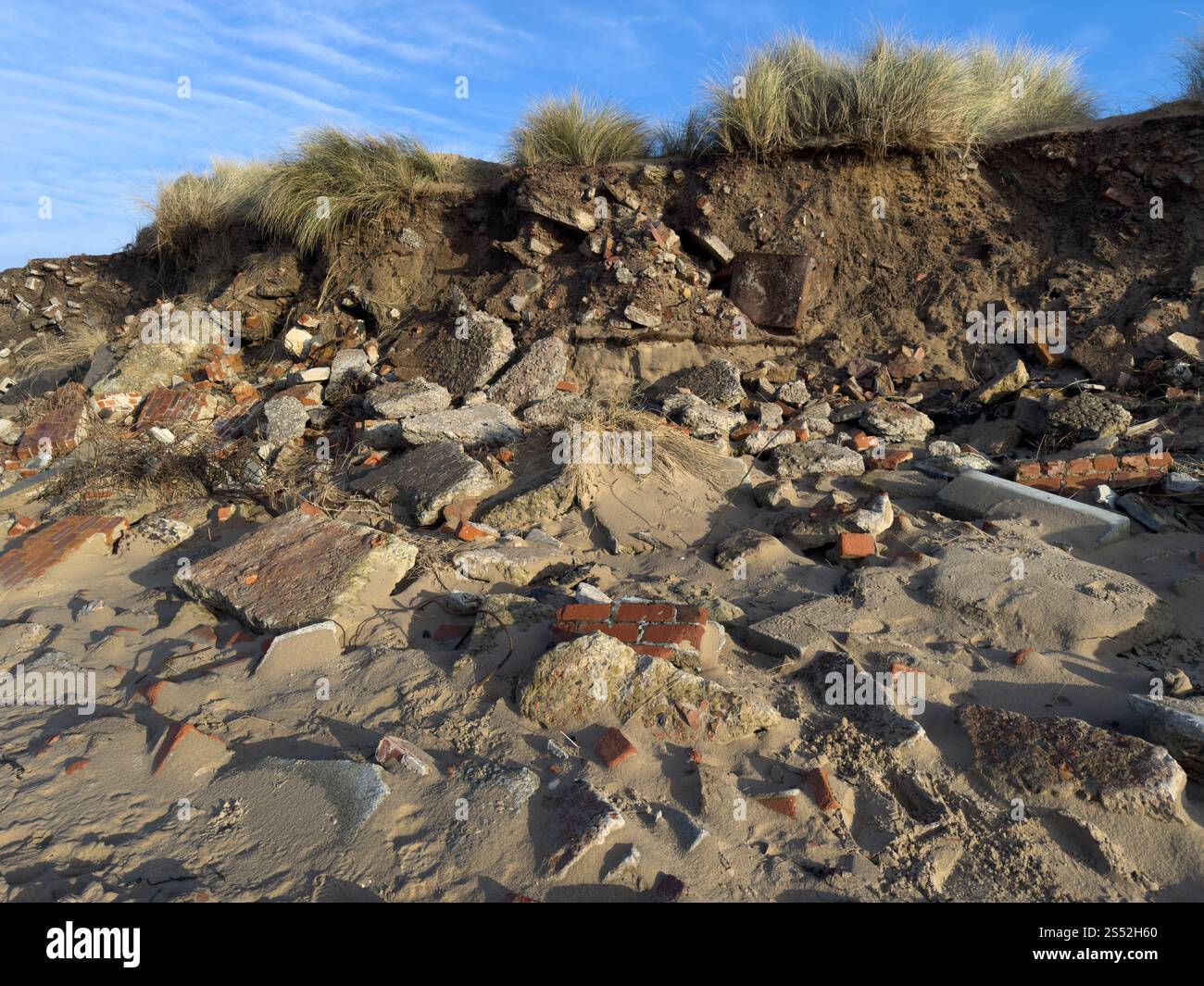 Sand Dune Erosion at Formby Mersyside UK Stock Photo - Alamy