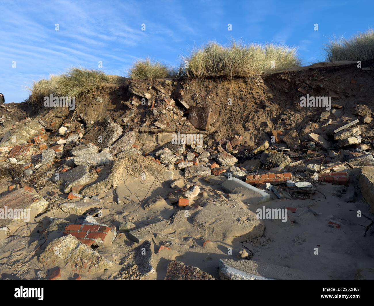 Sand Dune Erosion at Formby Mersyside UK Stock Photo - Alamy
