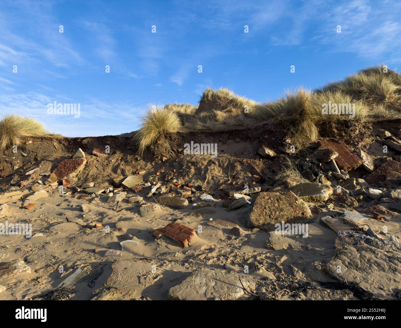 Sand Dune Erosion at Formby Mersyside UK Stock Photo - Alamy