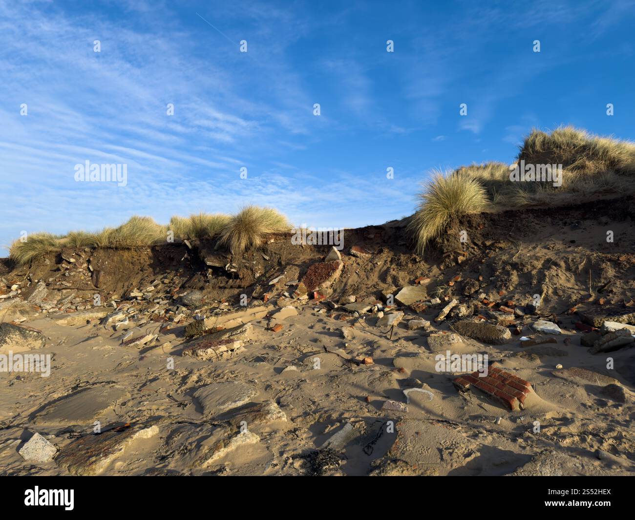 Sand Dune Erosion at Formby Mersyside UK Stock Photo - Alamy