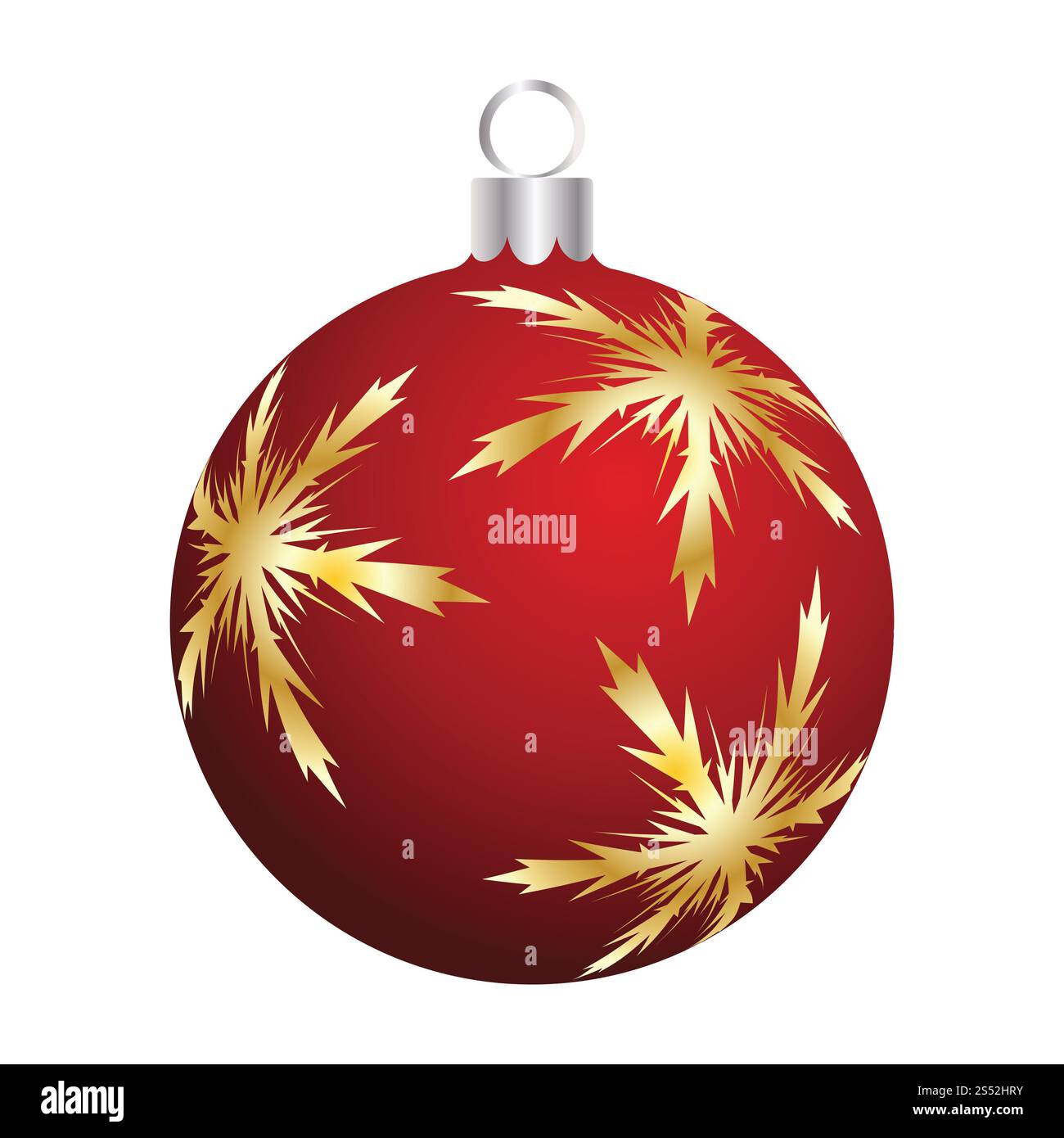 Christmas (New Year) ball. Color on white. Vector illustration Stock ...