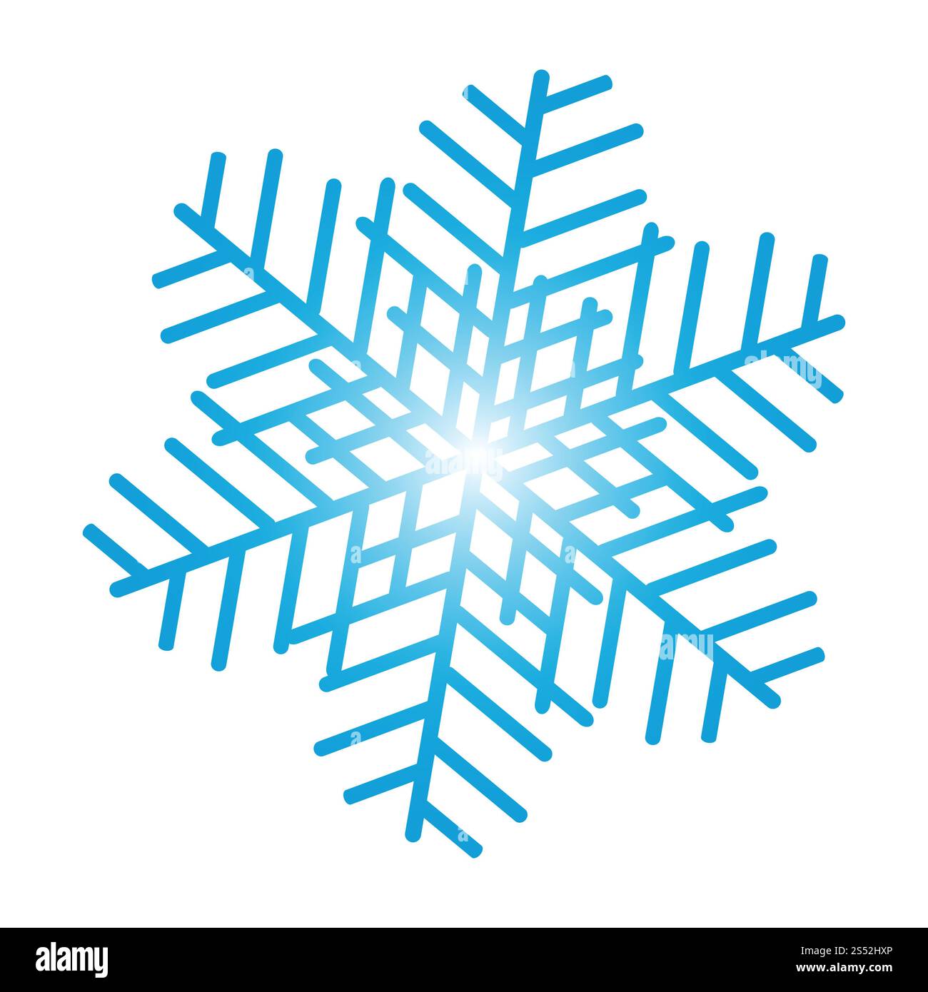 Snowflake ornate. Blue on white. Vector illustration Stock Photo - Alamy