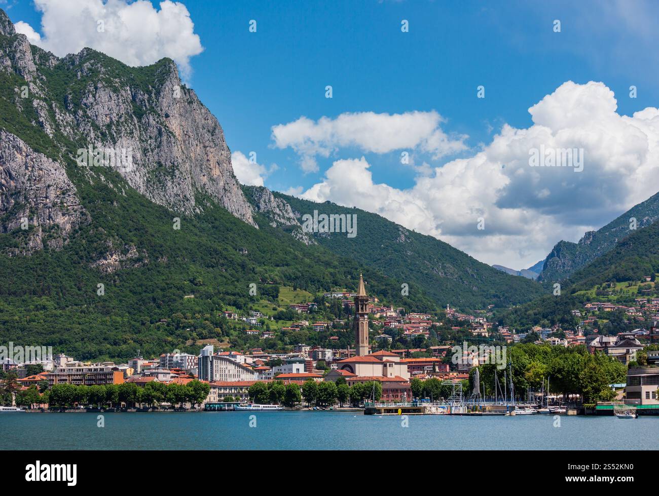 Lake Como (Italy) summer coast view from ship board Stock Photo - Alamy
