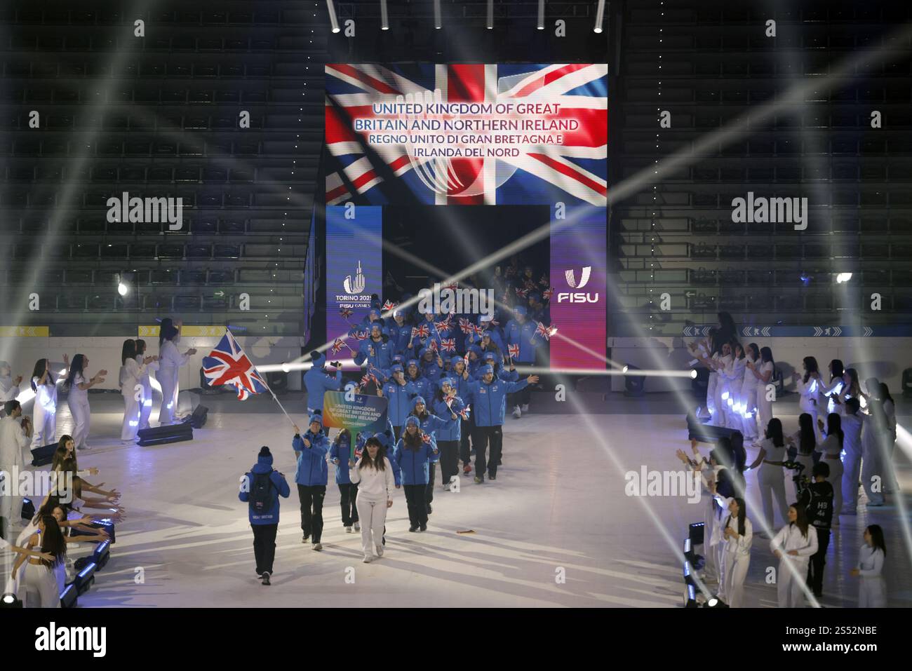 Turin, Italy. 13th Jan, 2025. Team GREAT BRITAIN during the opening ...