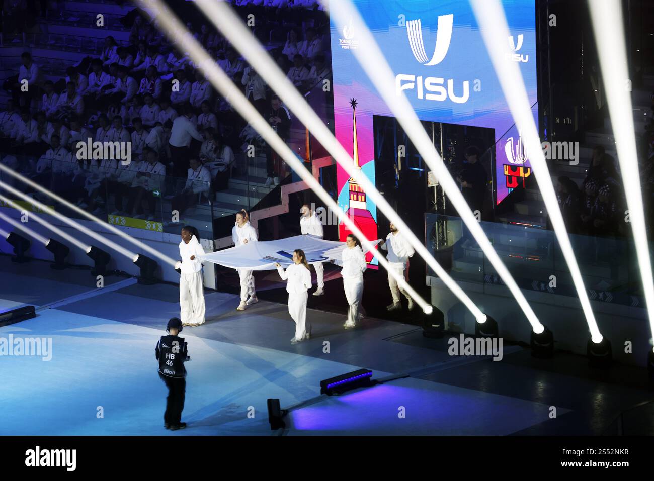 Turin, Italy. 13th Jan, 2025. during the opening ceremony of the FISU ...