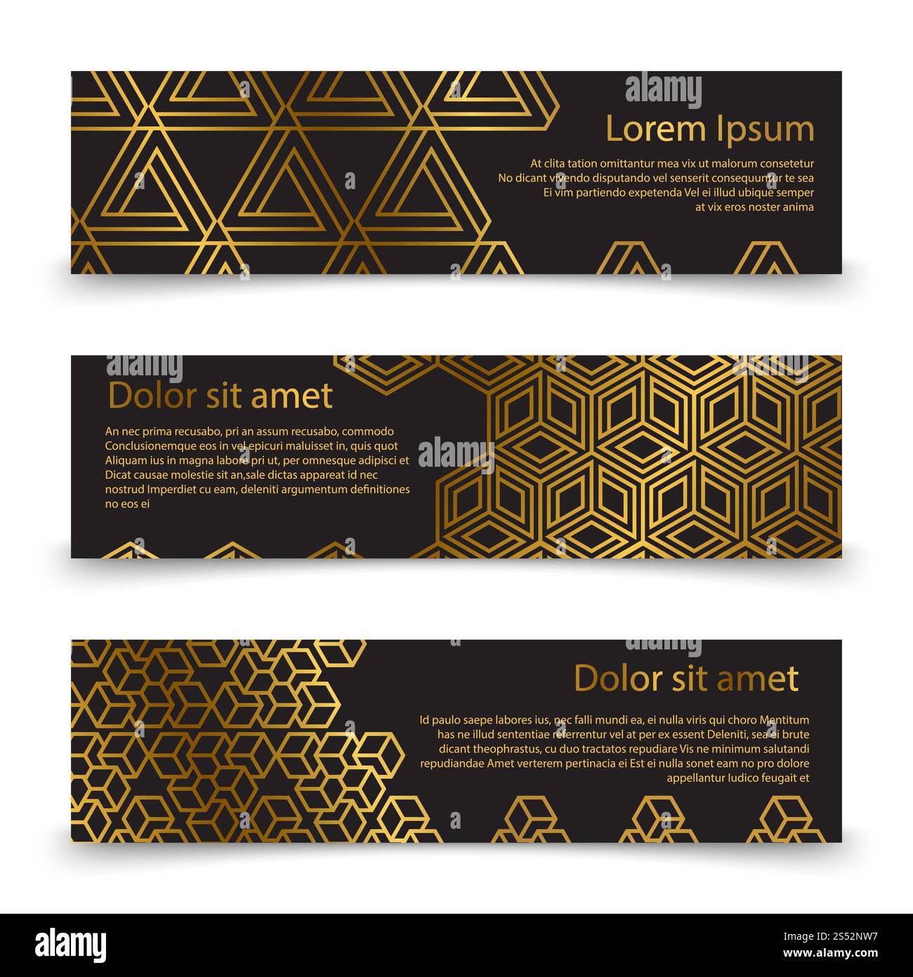 Luxury horizontal banners template Stock Vector Images - Alamy