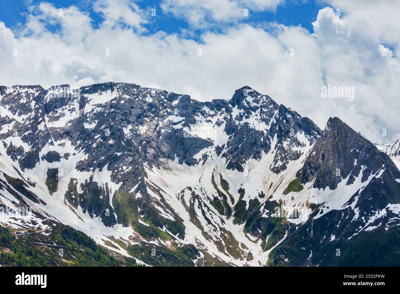 Alps mountain Passo del San Gottardo or St. Gotthard Pass summer ...