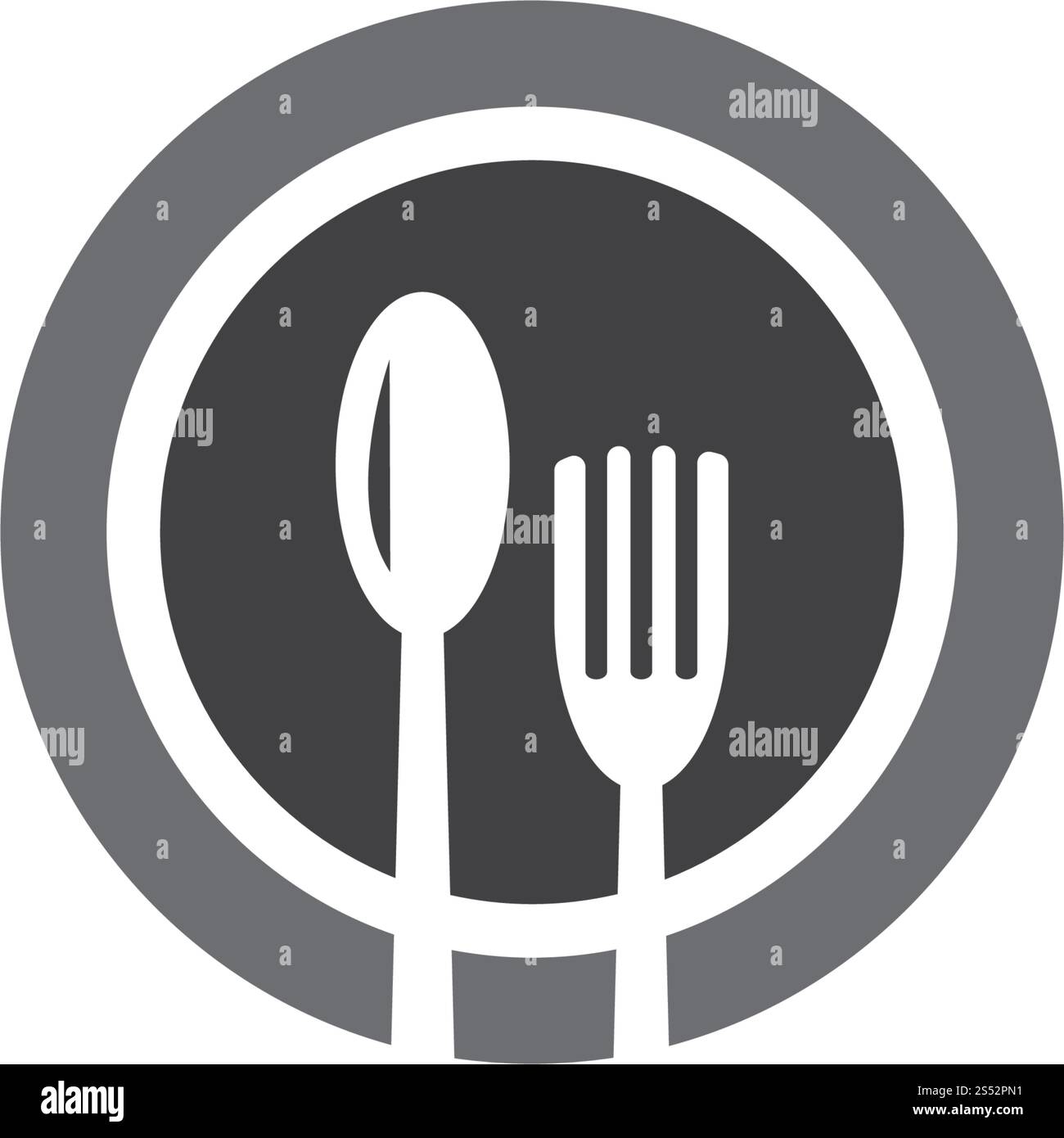 fork ,plate,food logo Template. Vector illustration Stock Vector Image ...