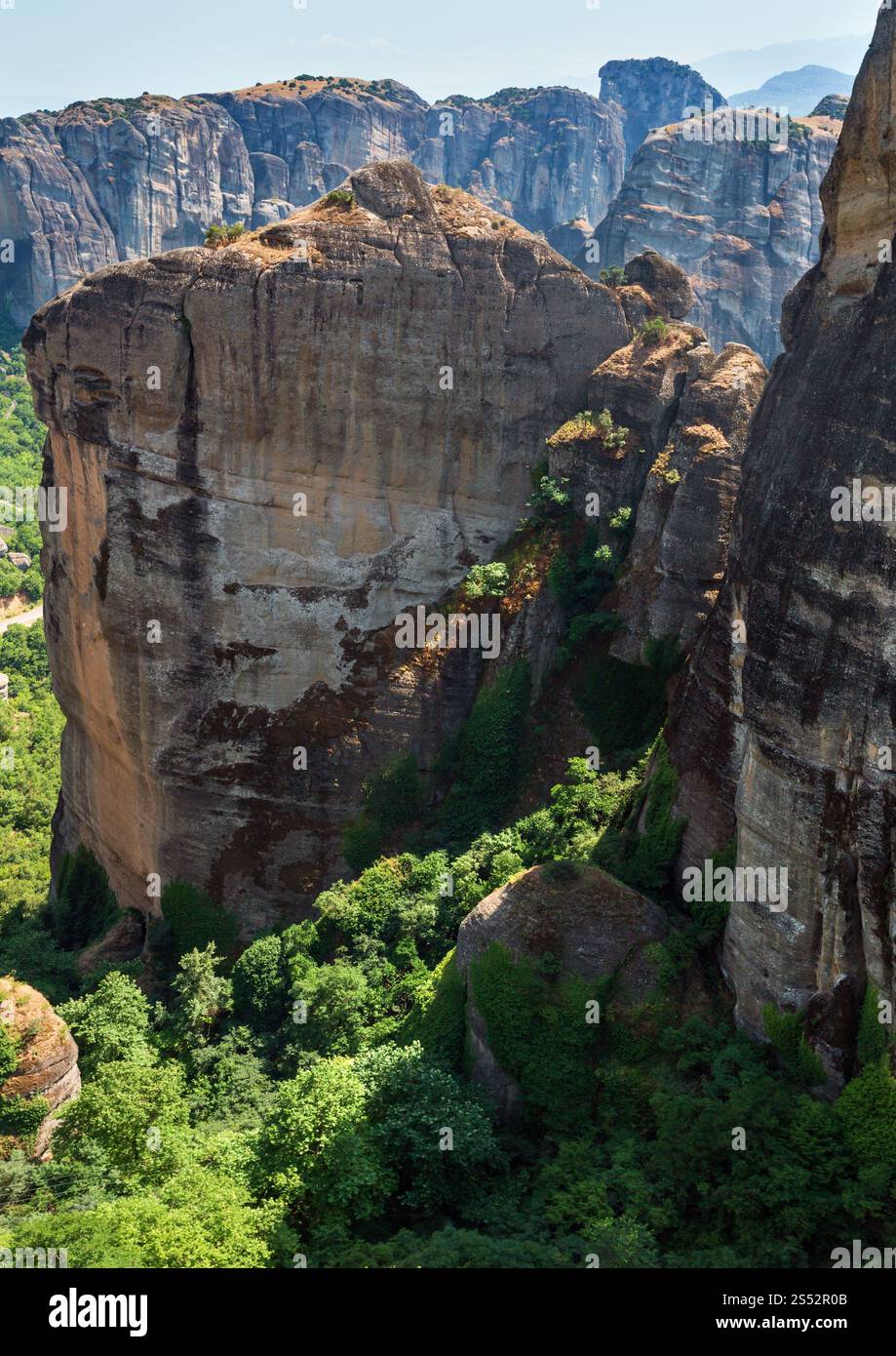 Summer Meteora - important rocky Christianity religious monasteries ...