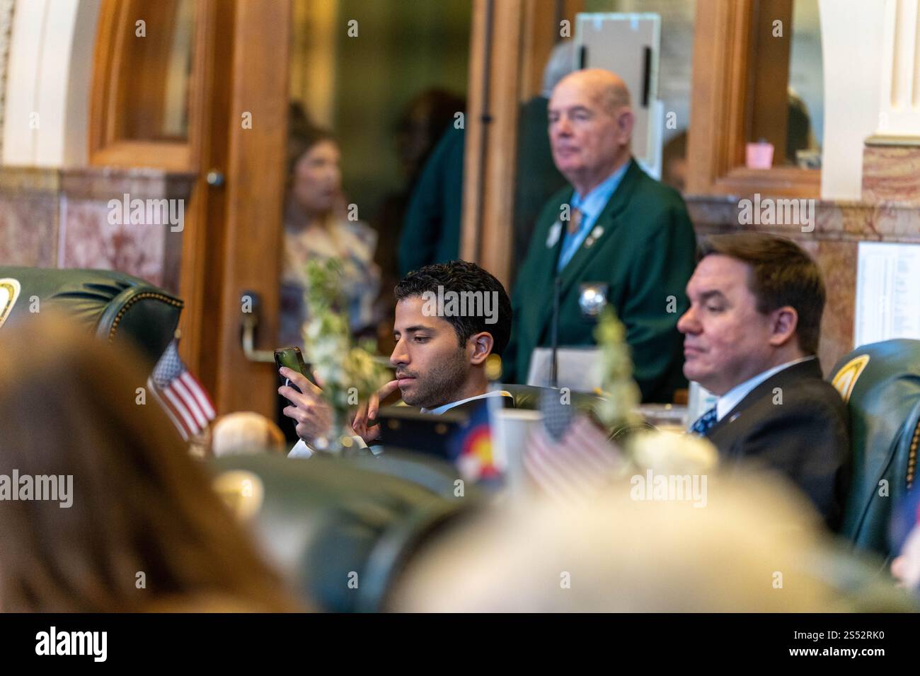 Denver, Colorado, USA. 13th Jan, 2025. State Rep. Manny Rutinel, D ...