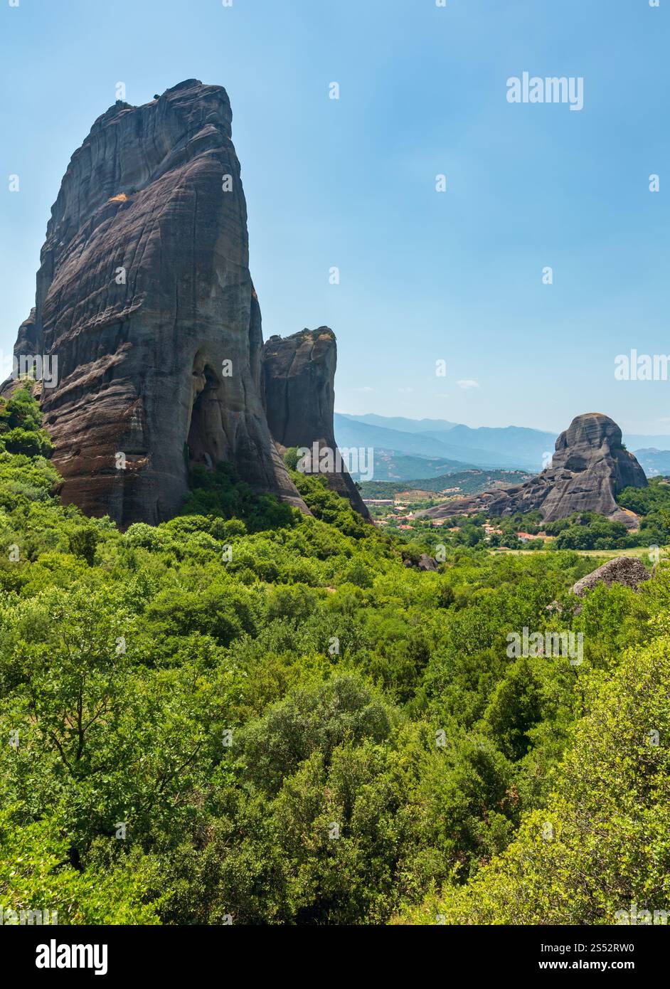 Summer Meteora - important rocky Christianity religious monasteries ...