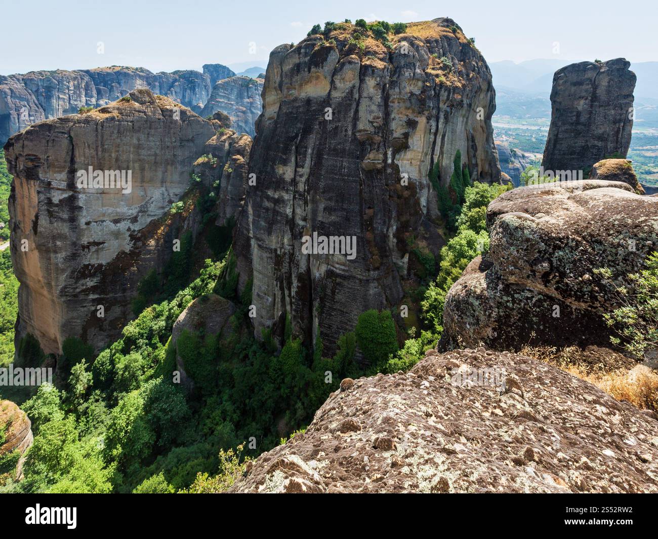 Summer Meteora - important rocky Christianity religious monasteries ...