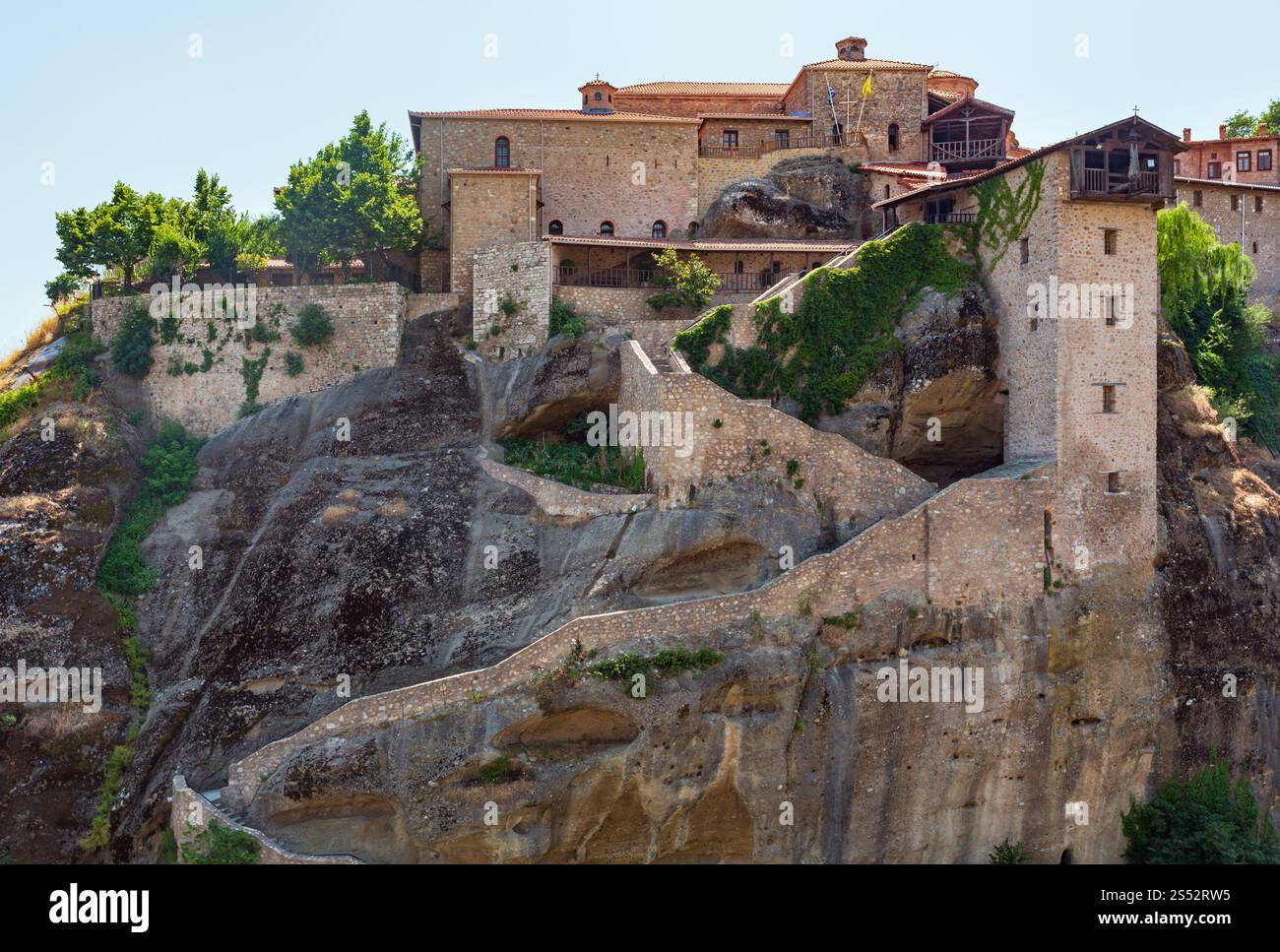 Summer Meteora - important rocky Christianity religious monasteries ...