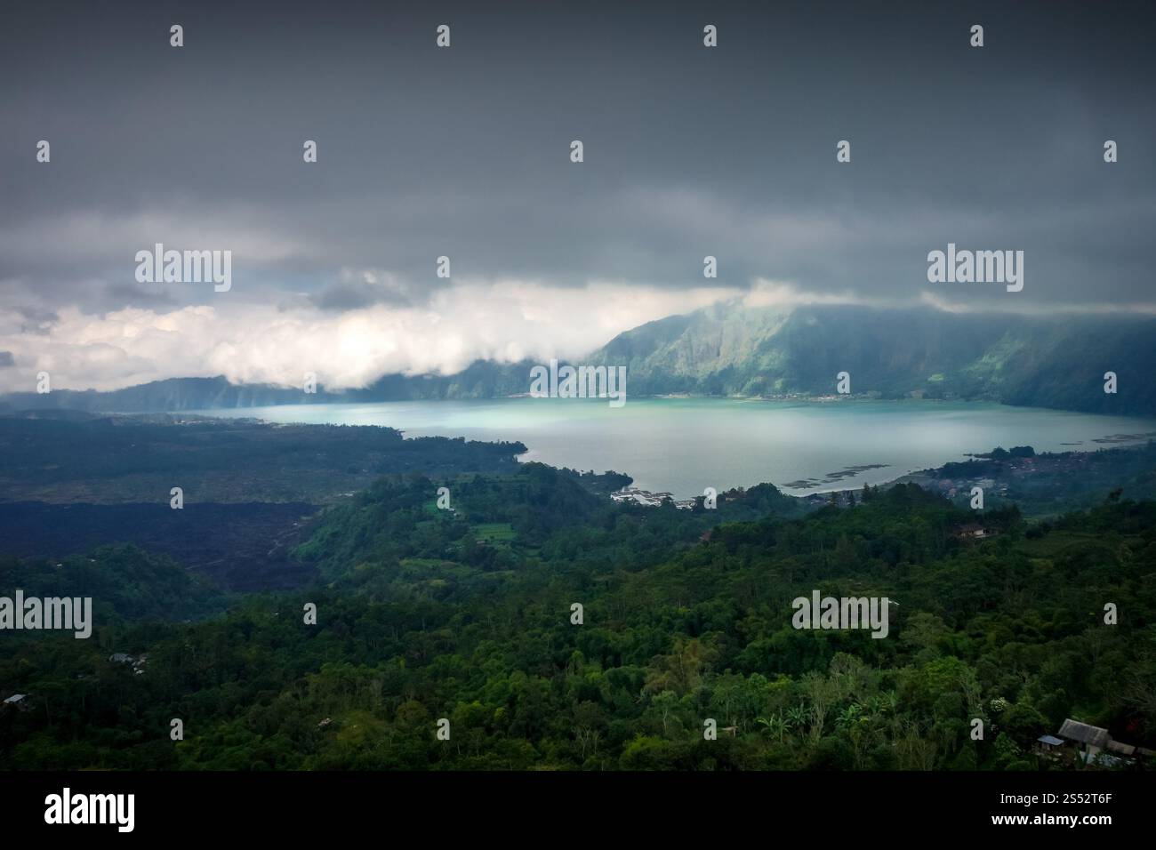 Gunung batur volcano and lake in Bali, Indonesia. Gunung batur volcano ...