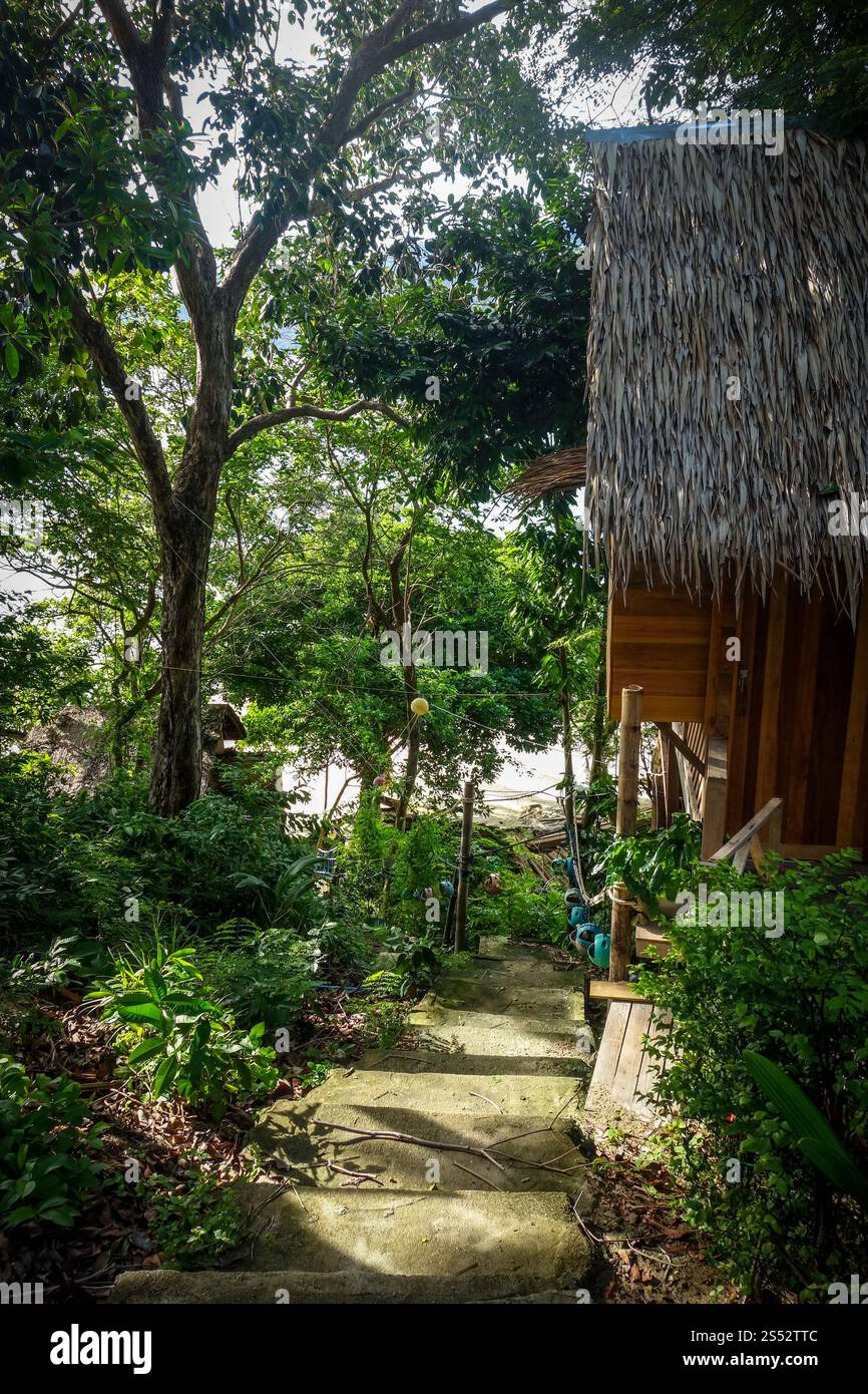 Traditional tropical hut on Sunset beach in Koh Lipe, Thailand ...