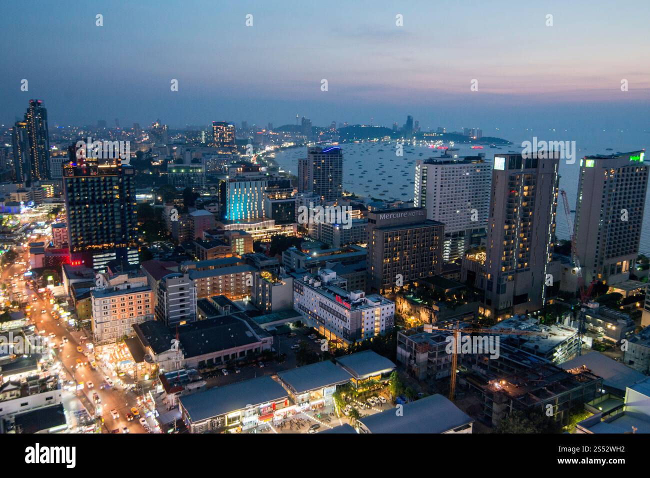 the view from the Rooftop Bar at the Grand Centre Point Pattaya in the ...