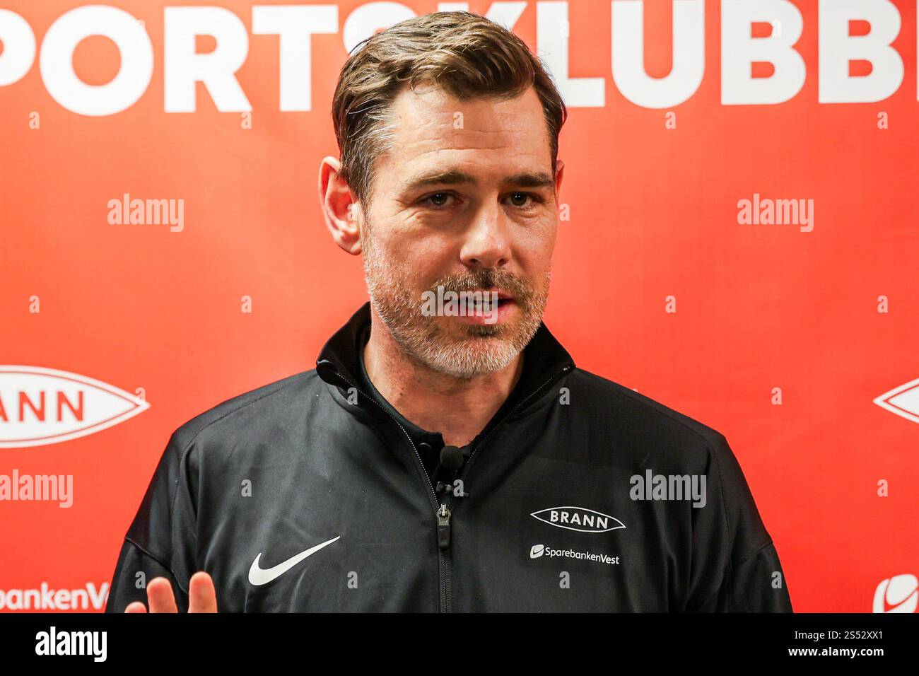 Bergen 20250113. Brann's new coach Freyr Alexandersson during a press ...