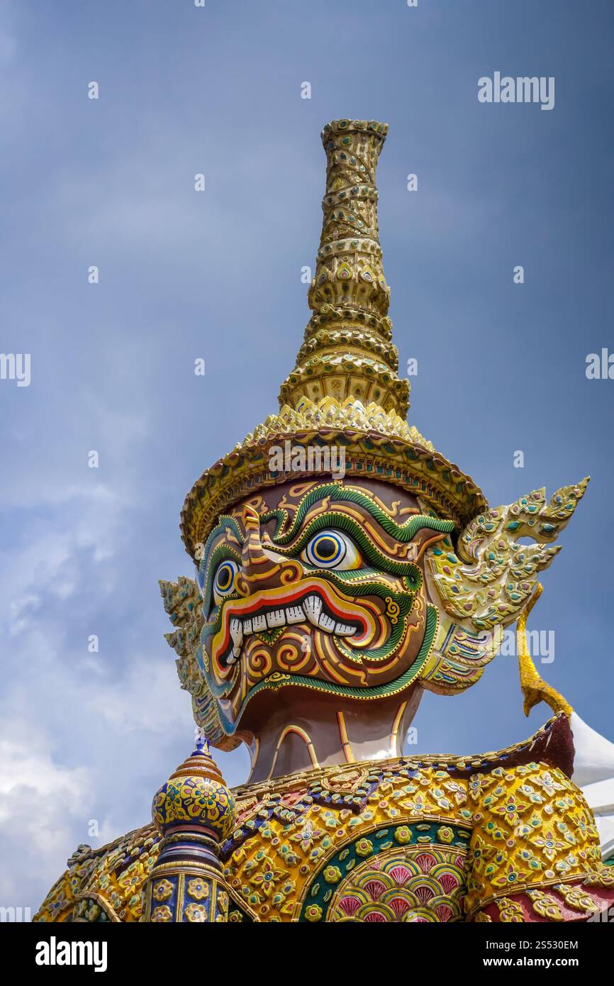 Yaksha statue in Grand Palace complex, Bangkok, Thailand. Yaksha statue ...
