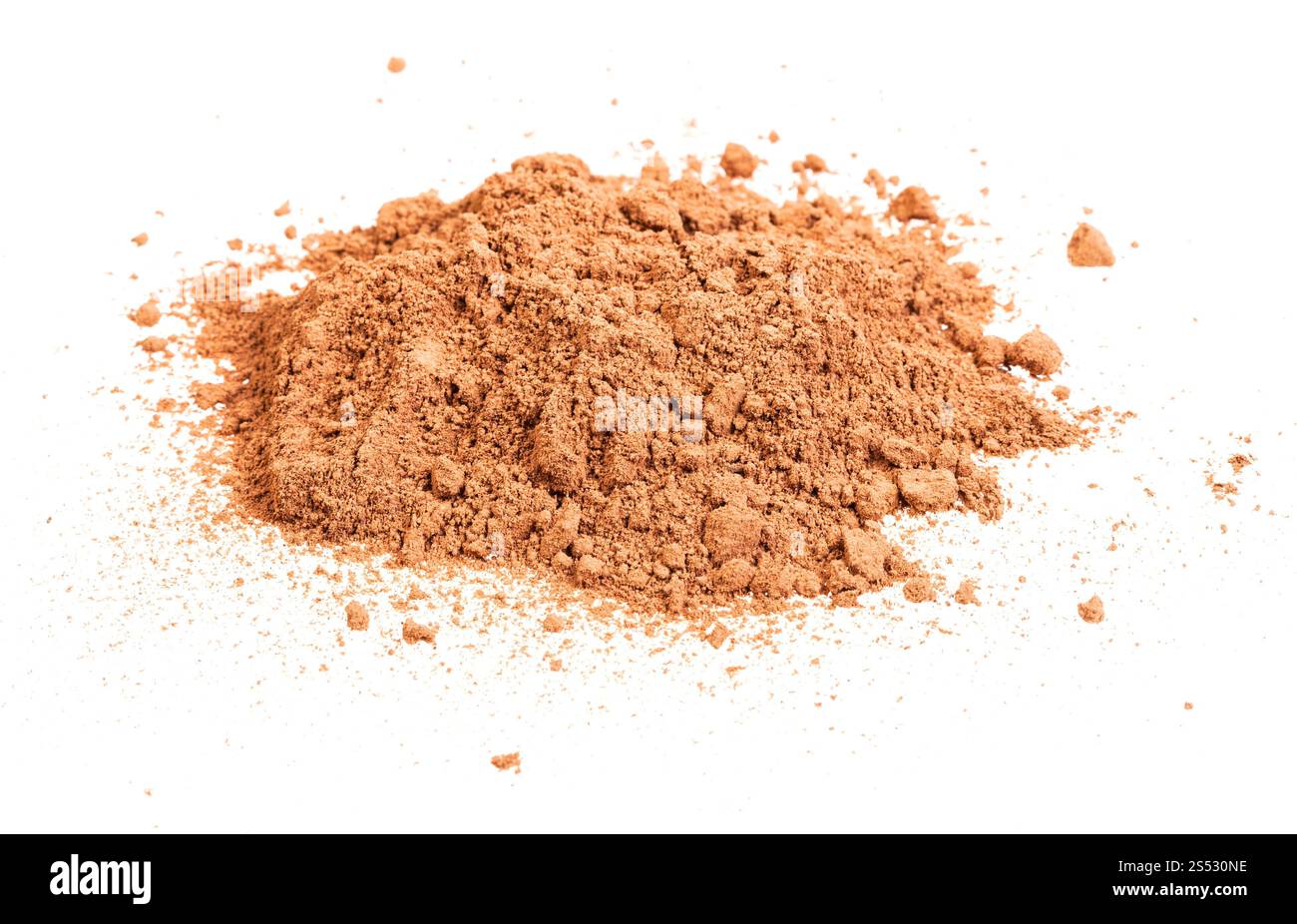 pile of cocoa powder isolated on white background Stock Photo - Alamy