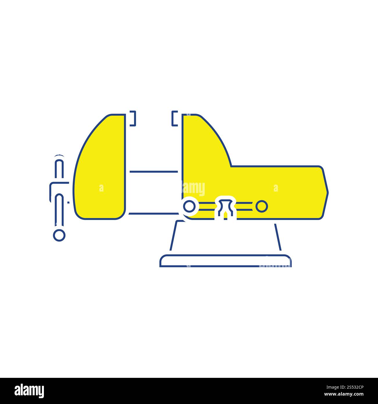 Icon of vise. Thin line design. Vector illustration Stock Photo - Alamy