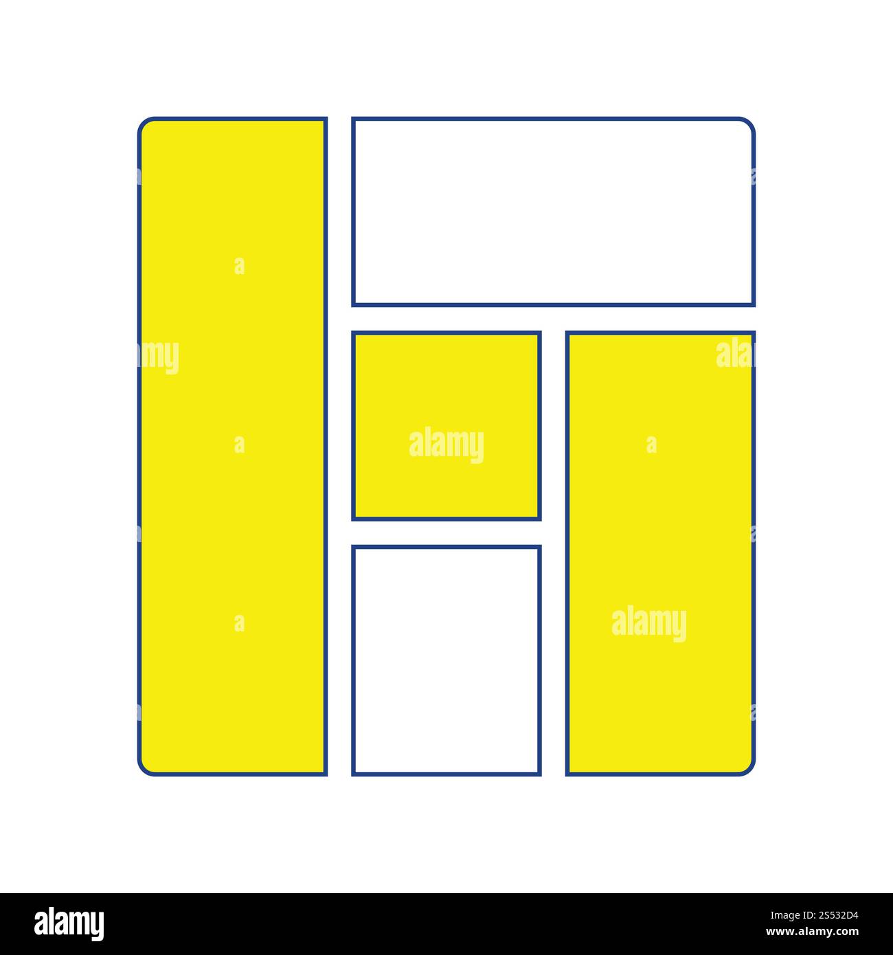 Icon of parquet plank pattern. Thin line design. Vector illustration ...