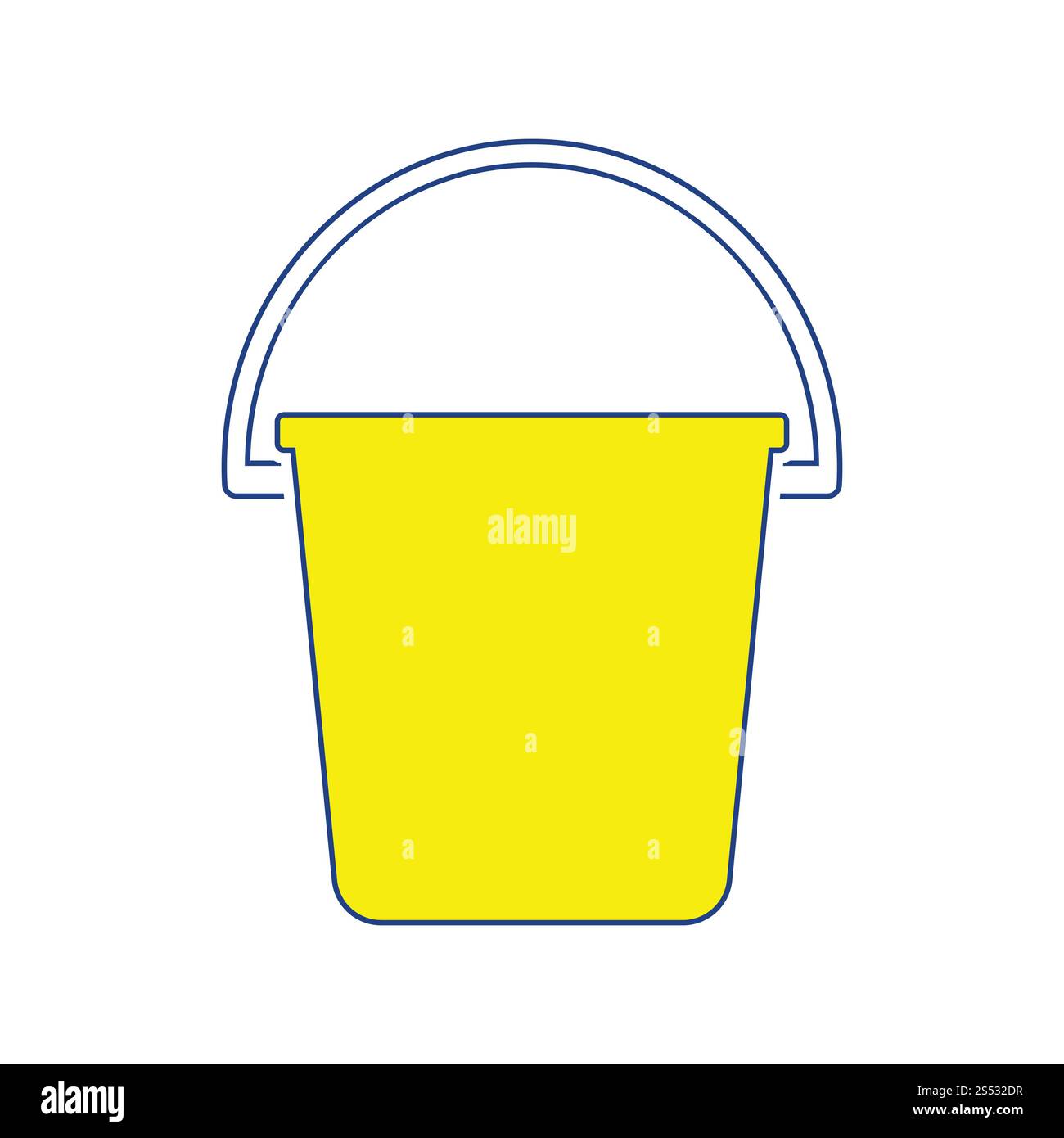 Icon of bucket. Thin line design. Vector illustration Stock Photo - Alamy