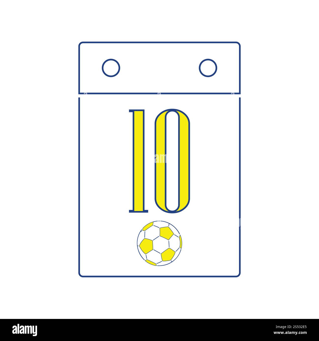 Icon of football calendar. Thin line design. Vector illustration Stock ...