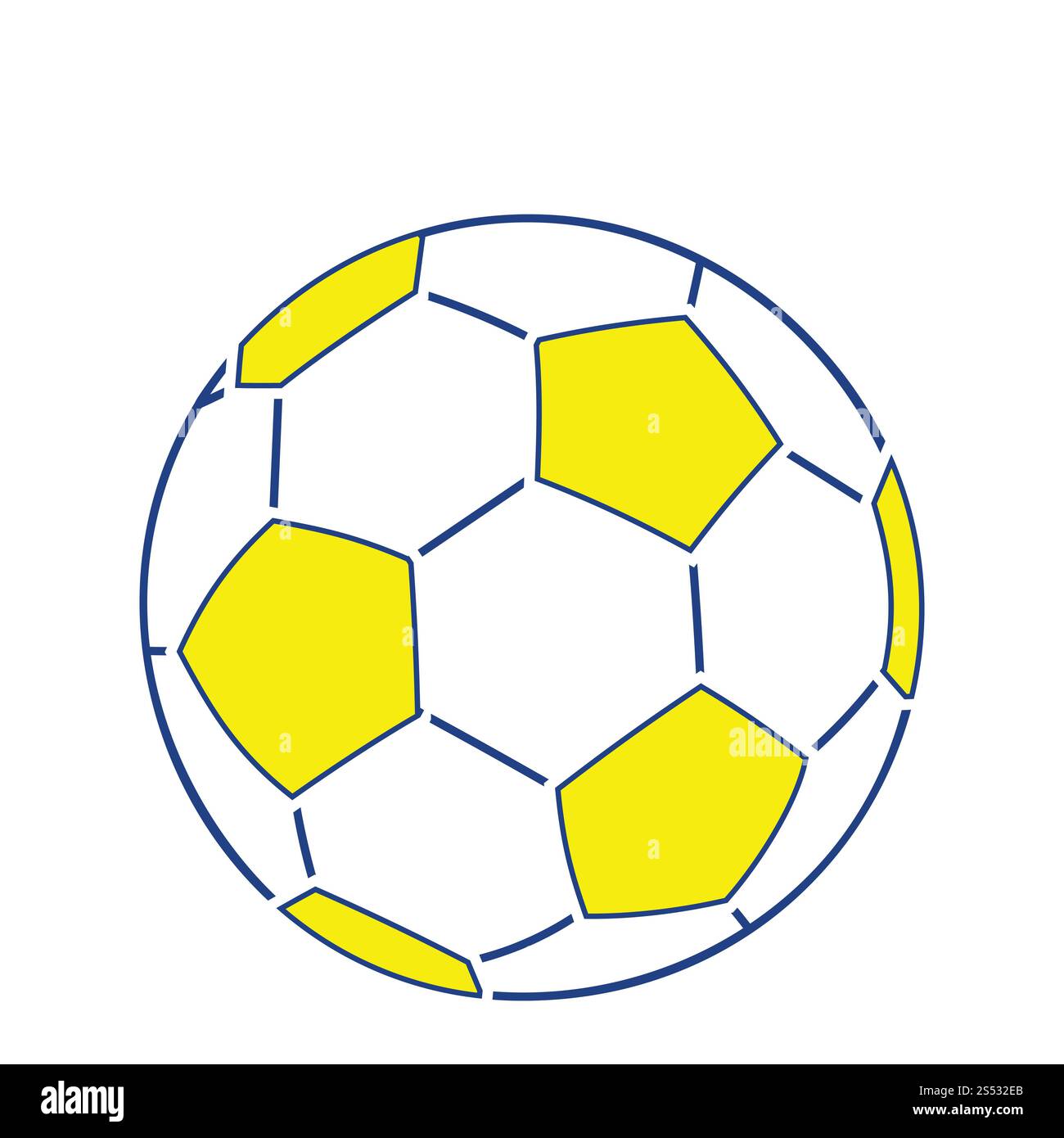Icon of football ball. Thin line design. Vector illustration Stock ...