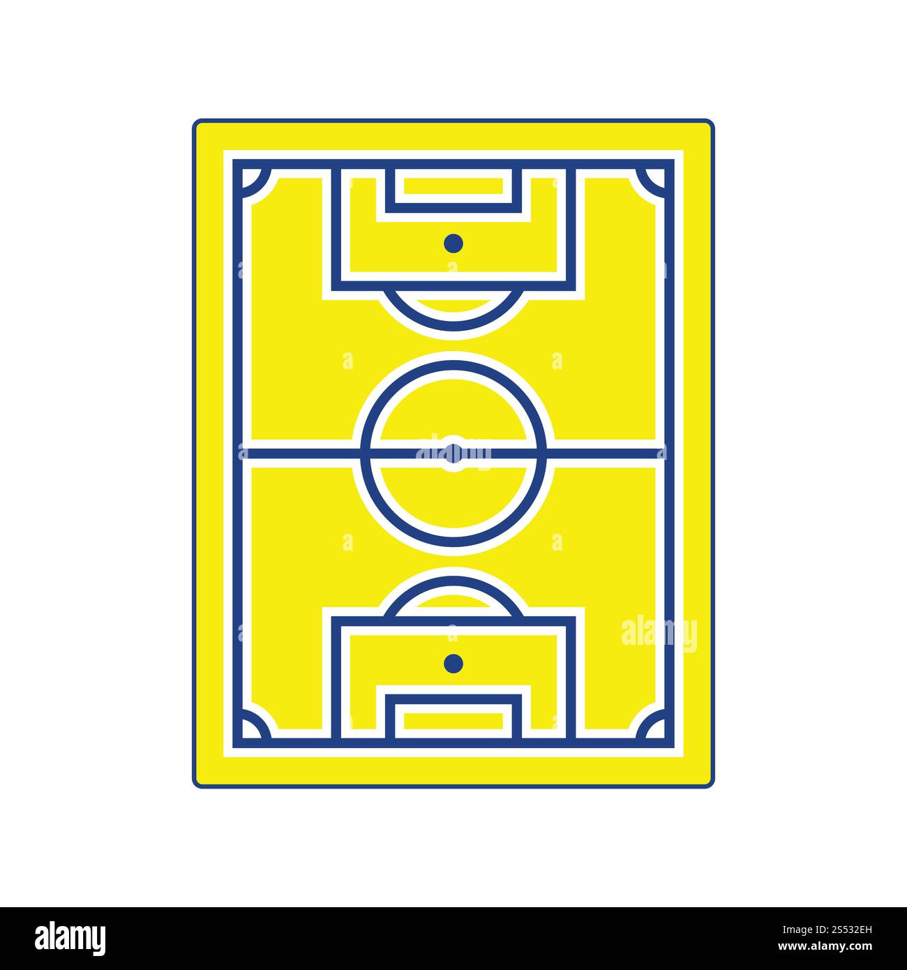 Icon of football field. Thin line design. Vector illustration Stock ...