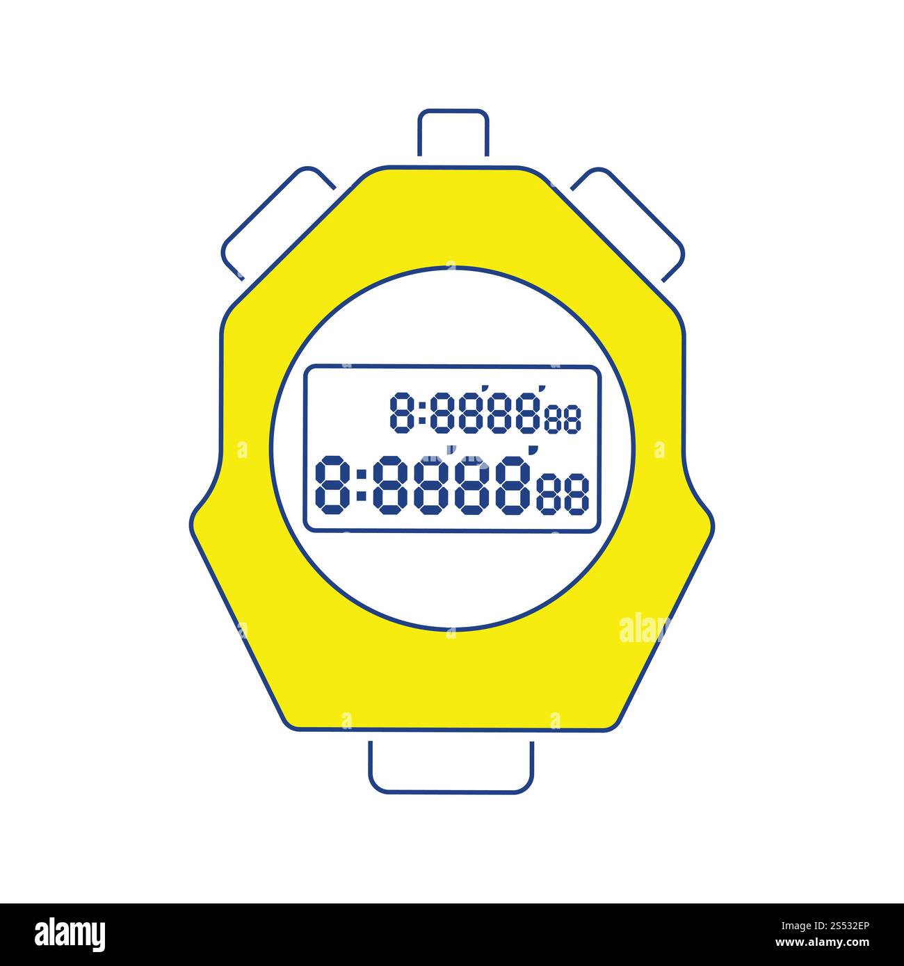 Icon of stopwatch. Thin line design. Vector illustration Stock Photo ...