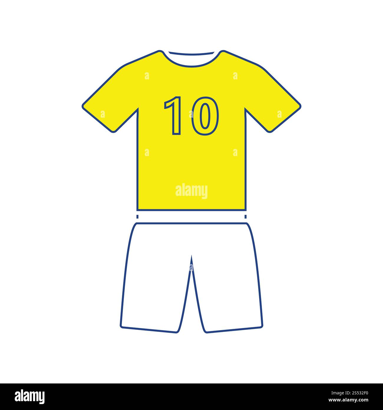 Icon of football uniform. Thin line design. Vector illustration Stock ...
