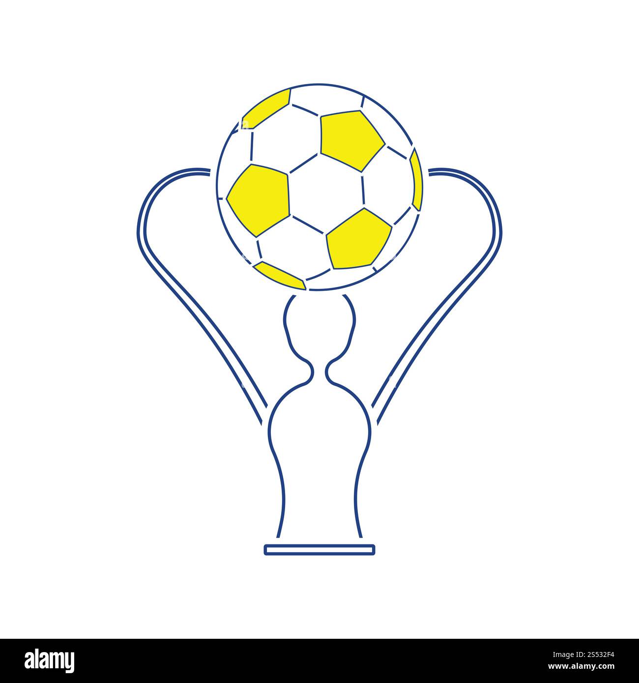 Icon of football cup. Thin line design. Vector illustration Stock Photo ...